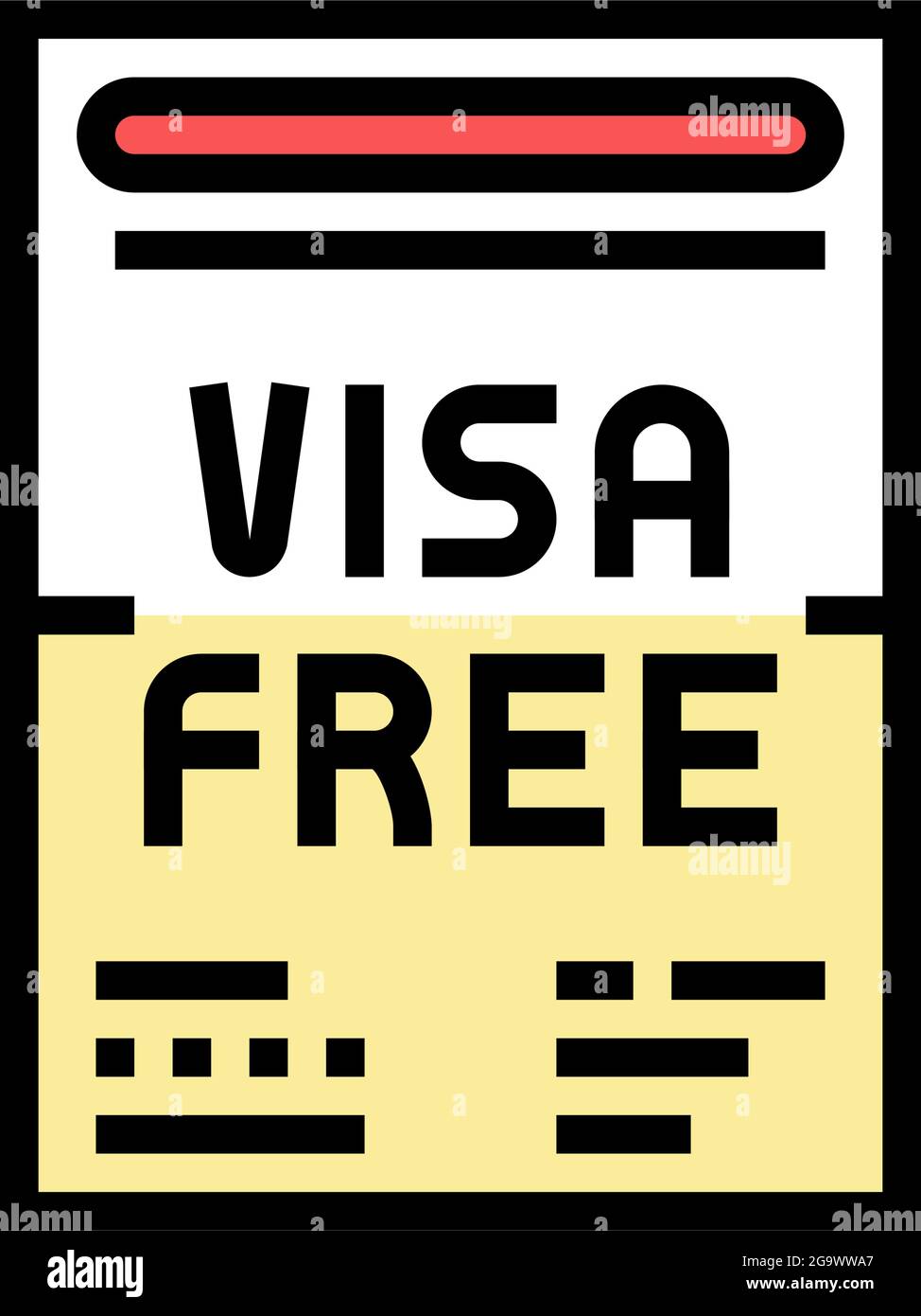 visa-free regime color icon vector illustration Stock Vector Image ...