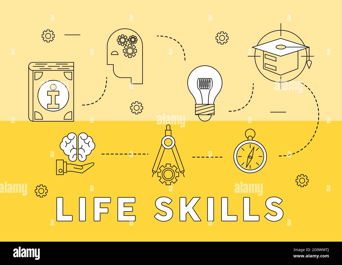 seven life skills icons Stock Vector Image & Art - Alamy
