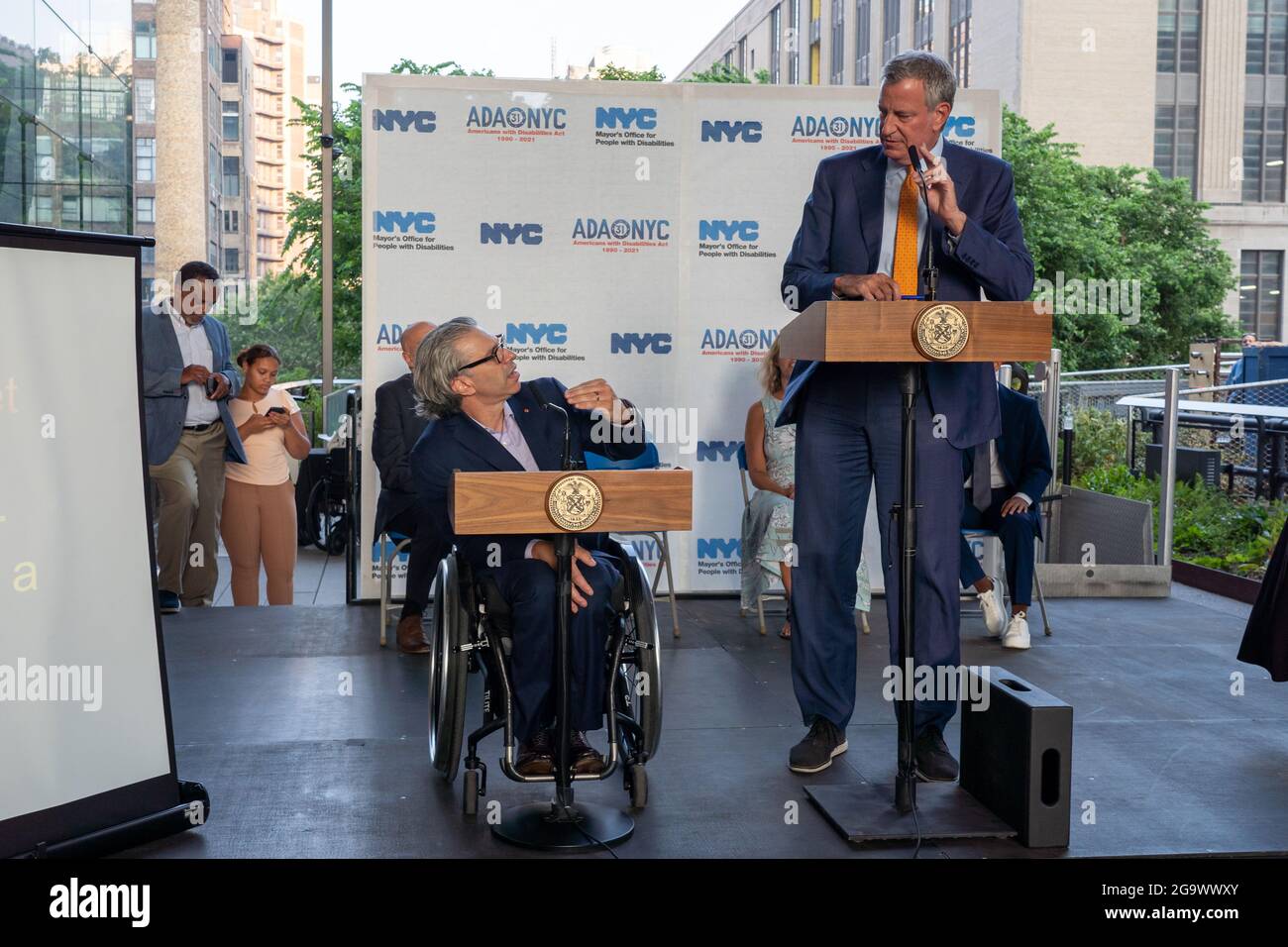 New York, United States. 27th July, 2021. New York City Mayor Bill de ...