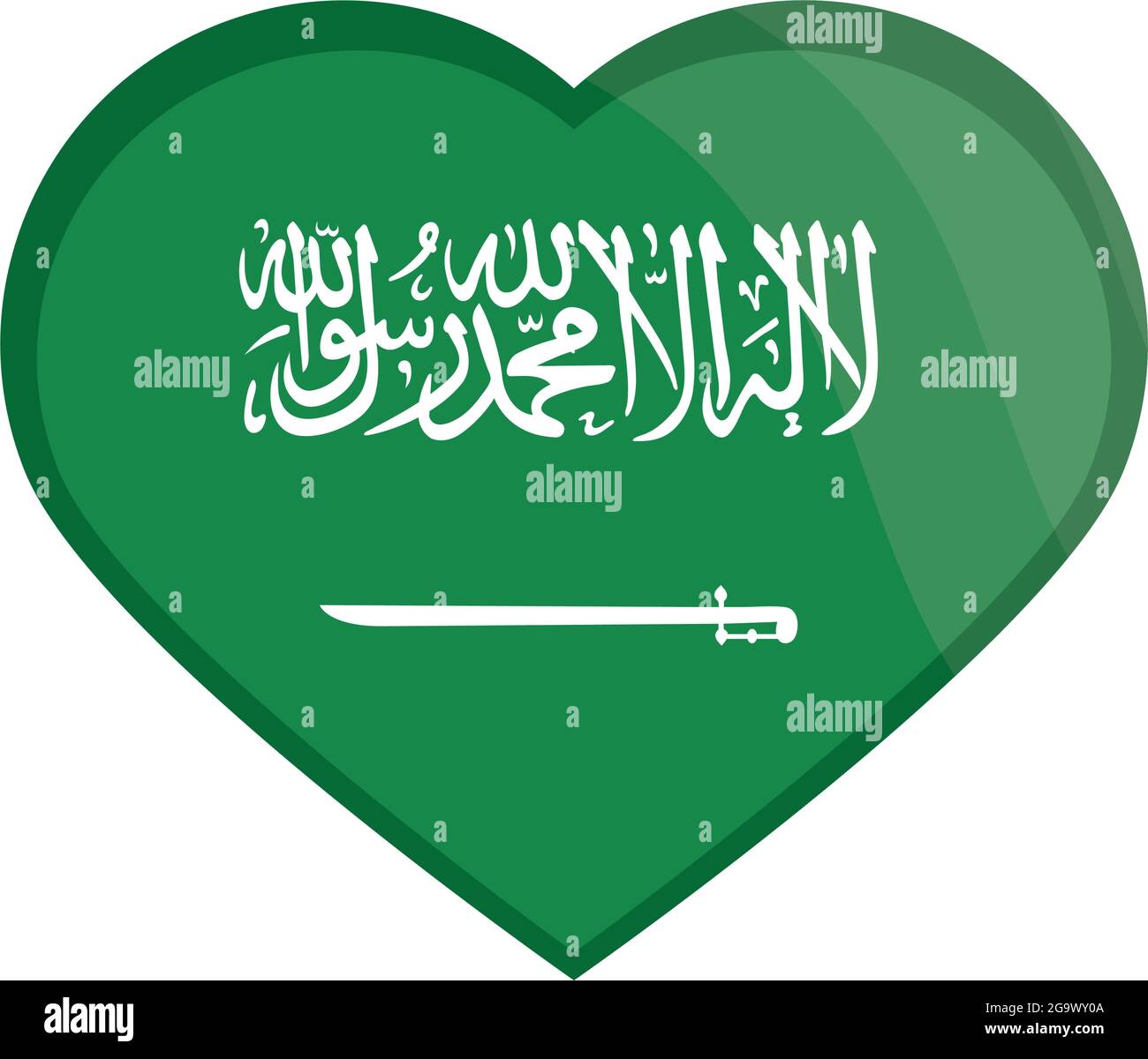 flag saudi arabia in heart Stock Vector Image & Art - Alamy