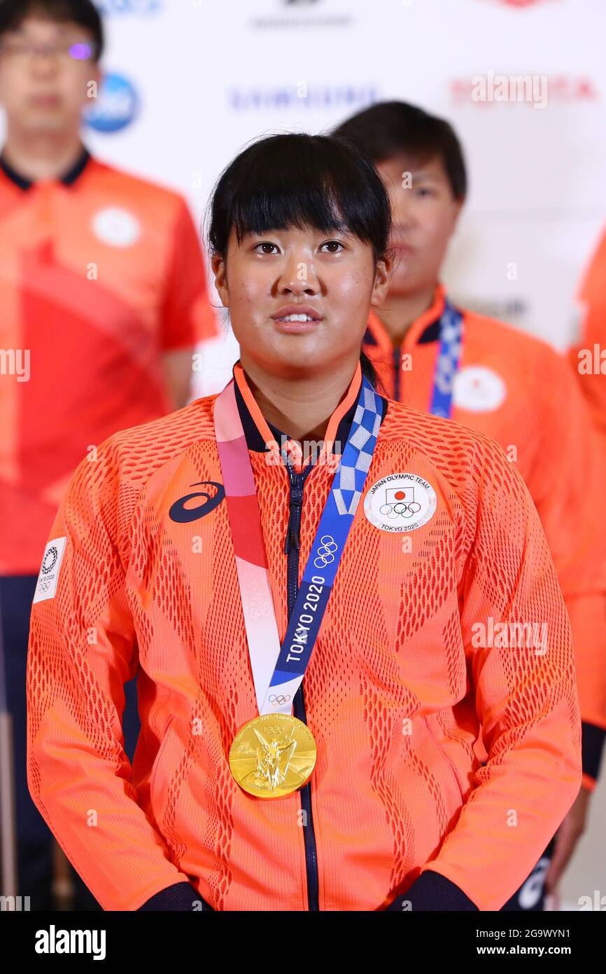 Tokyo, Japan. 28th July, 2021. Miu Goto (JPN) Softball : Gold medalist ...