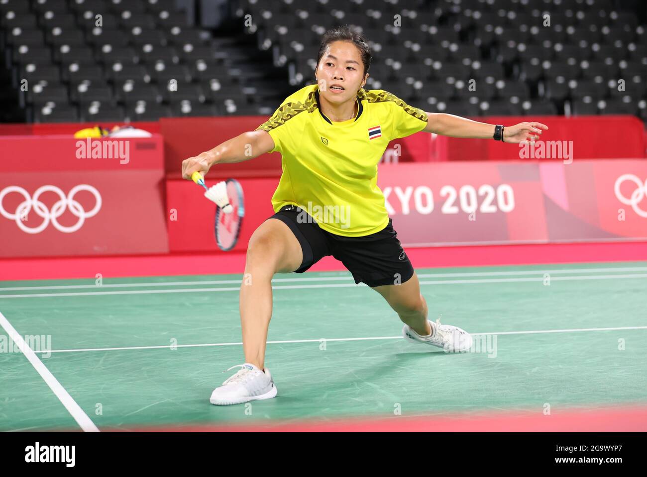 Tokyo, Japan. 28th July, 2021. INTANON Ratchanok (THA) Badminton : Women's Singles Group Play ...
