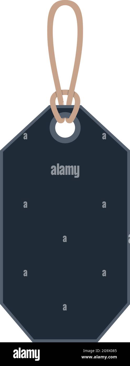 Blank blue label tag string Stock Vector Images - Alamy