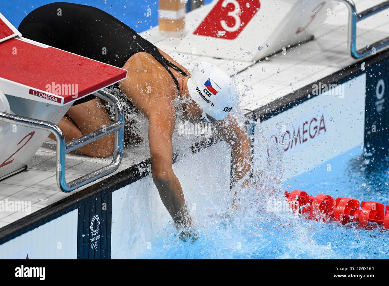 Czech swimmer Barbora Seemanova is seen during women's 200m freestyle ...