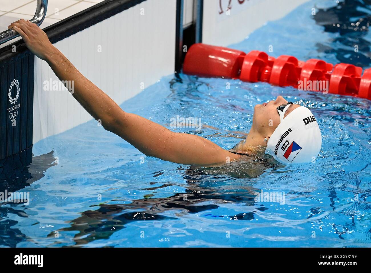 Czech swimmer Barbora Seemanova is seen during women's 200m freestyle ...