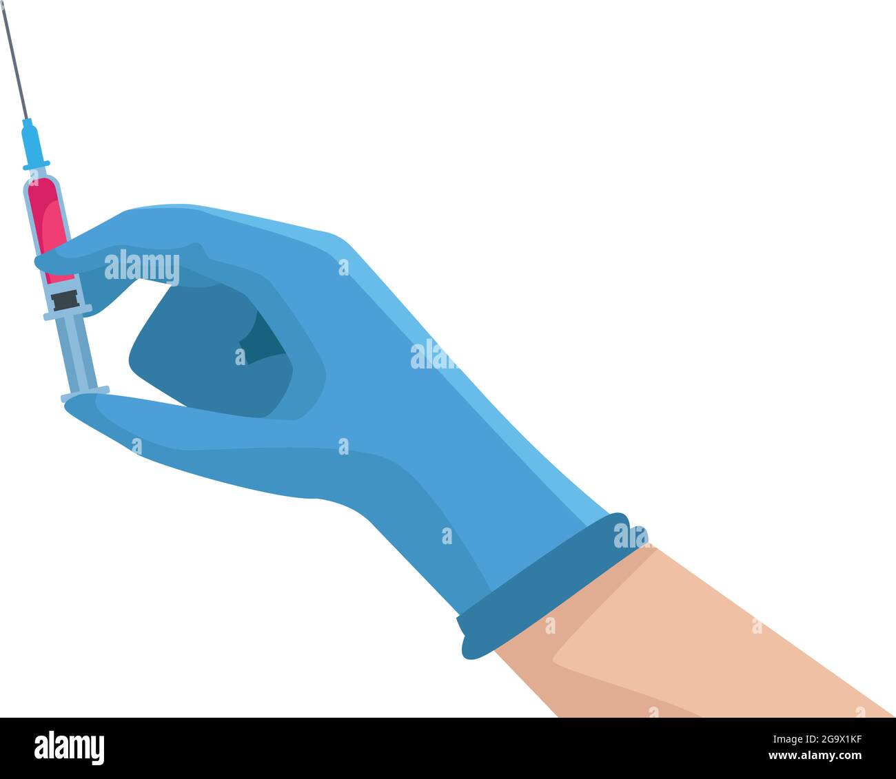 Medical hand holding injection Stock Vector Image & Art - Alamy