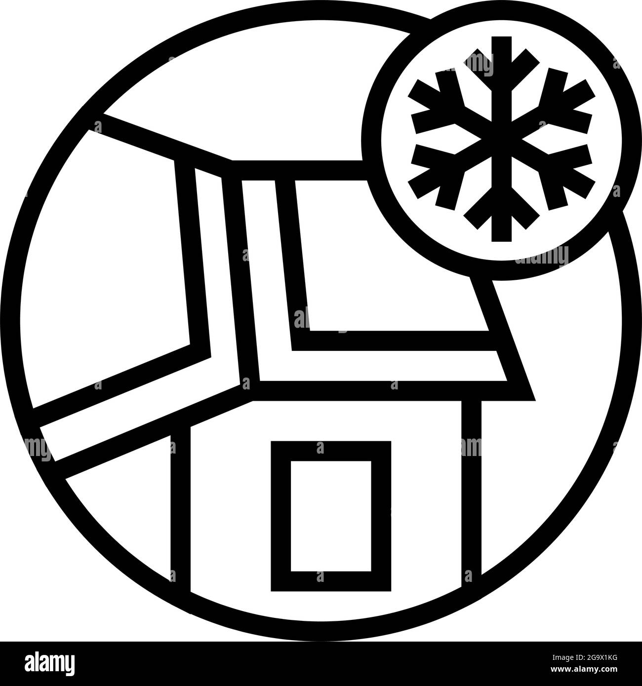 ice and water shield line icon vector illustration Stock Vector Image ...