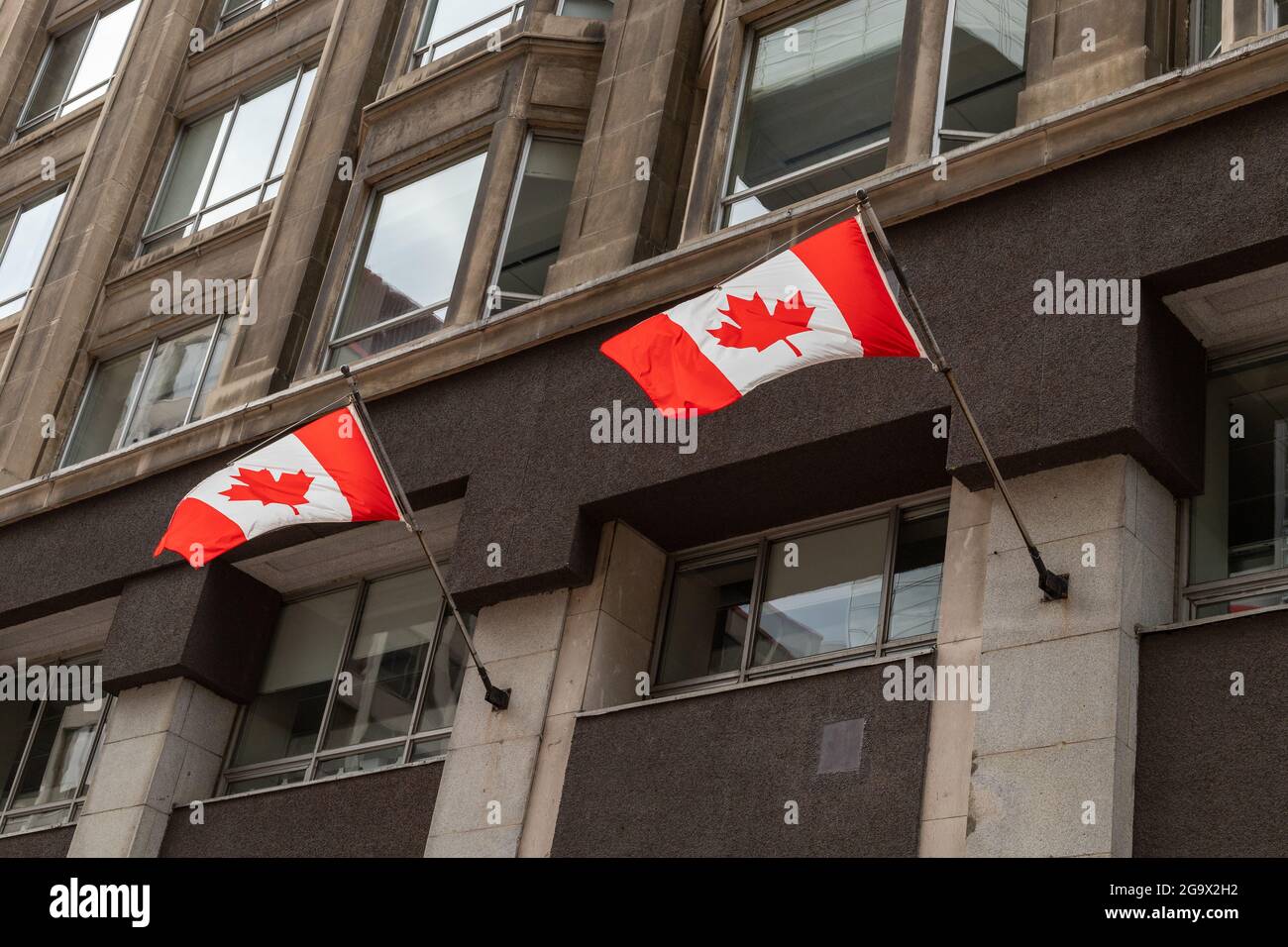 Canadian flag flying in wind High Resolution Stock Photography and ...