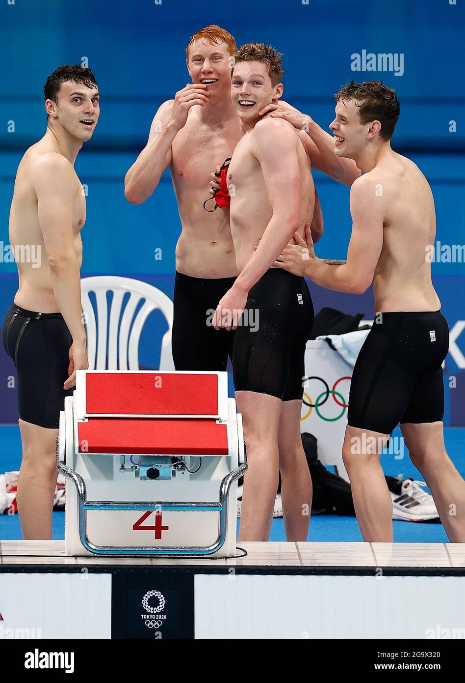 Tokyo, Japan. 28th July, 2021. (From L to R) James Guy, Tom Dean ...