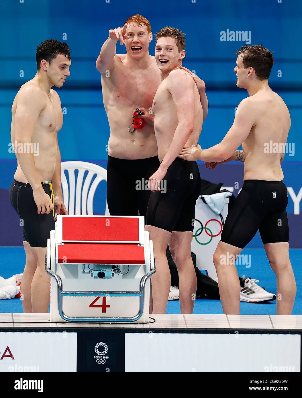 Tokyo, Japan. 28th July, 2021. (From L to R) James Guy, Tom Dean ...