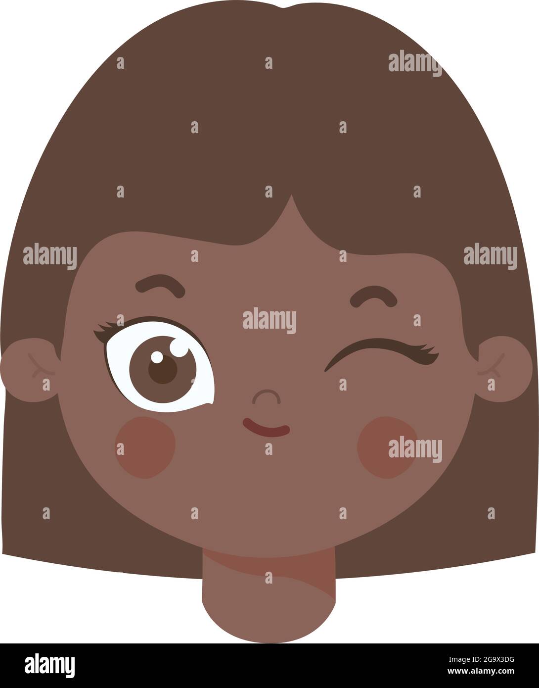 girl winking eye Stock Vector Image & Art - Alamy