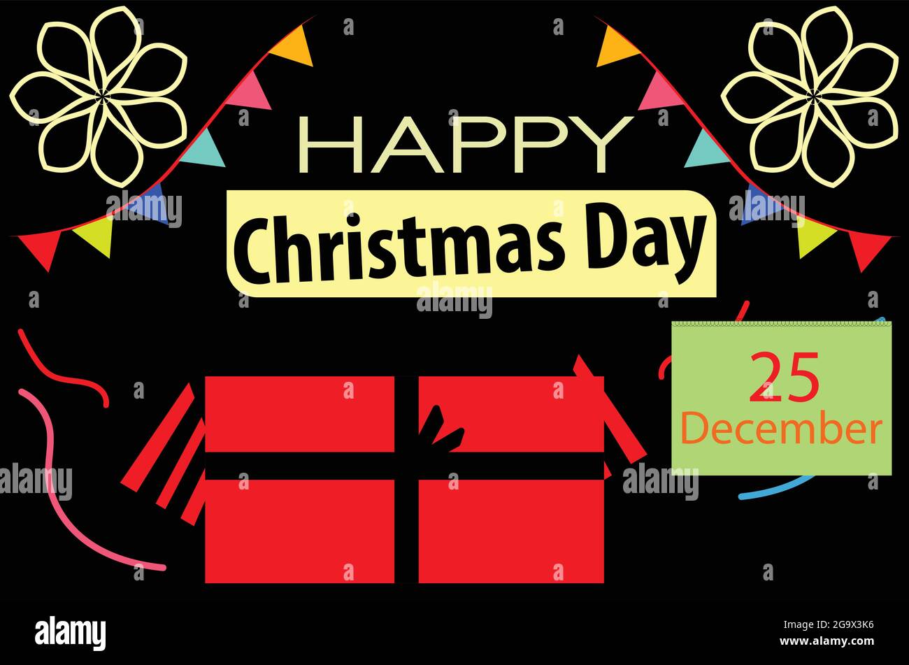 Gift christmas day happy Stock Vector Images - Alamy