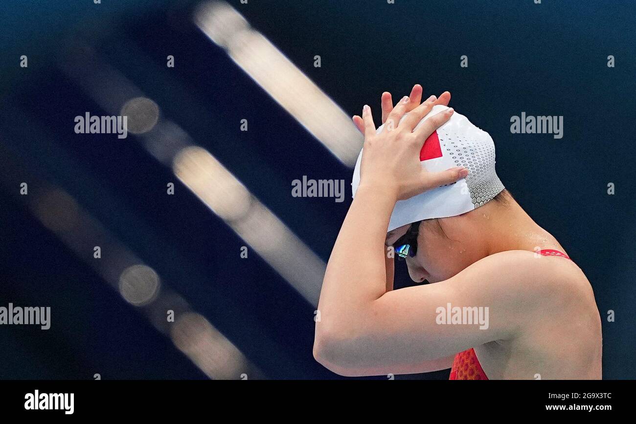 Tokyo, Japan. 28th July, 2021. Yu Yiting of China prepares for the ...