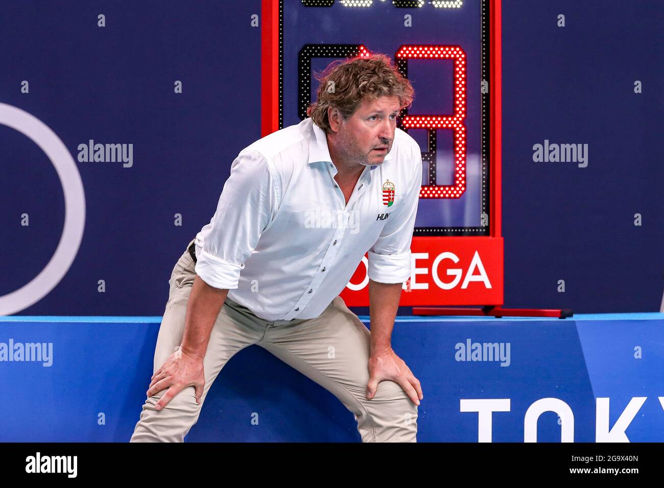 TOKYO, JAPAN - JULY 28: head coach Attila Biro of Hungary during the ...