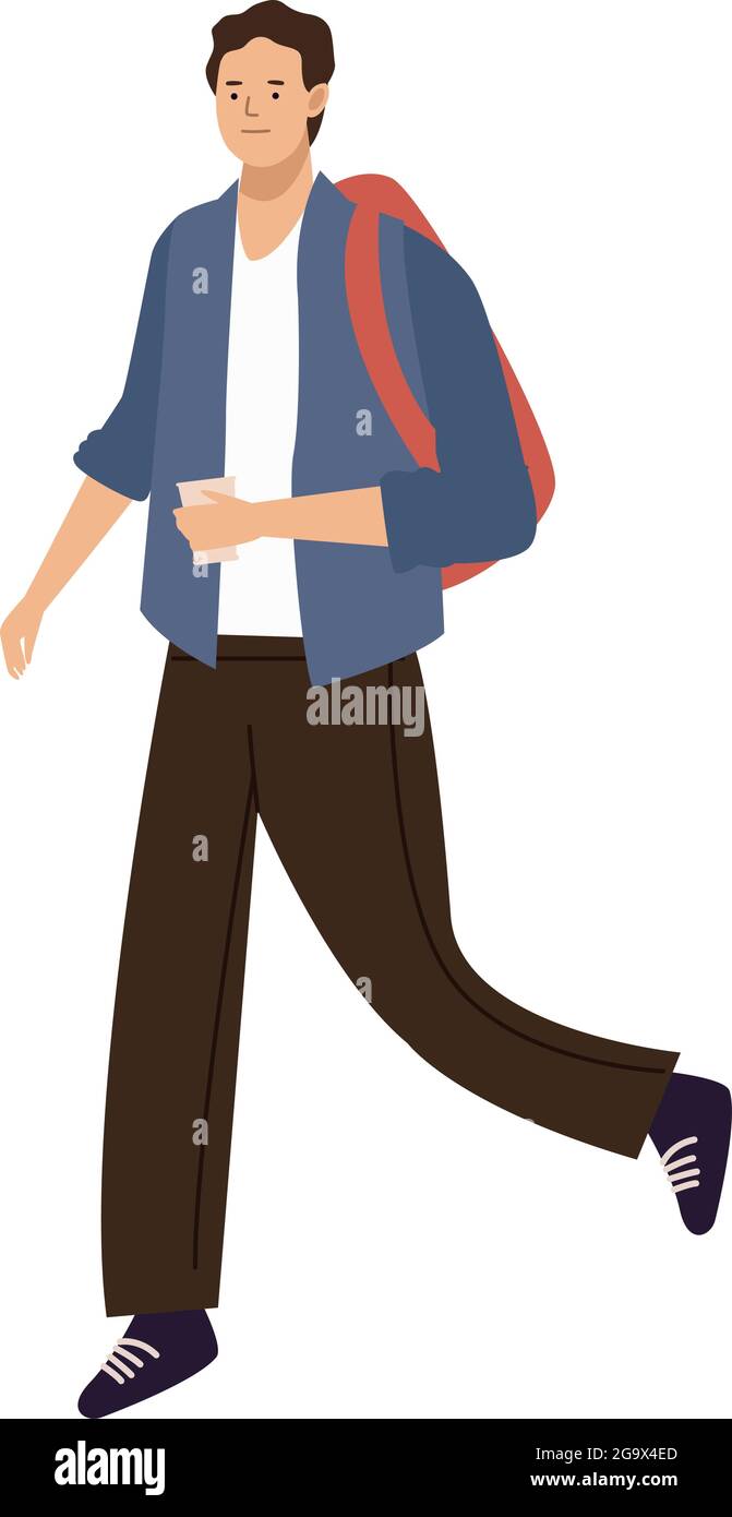 student man walking Stock Vector Image & Art - Alamy