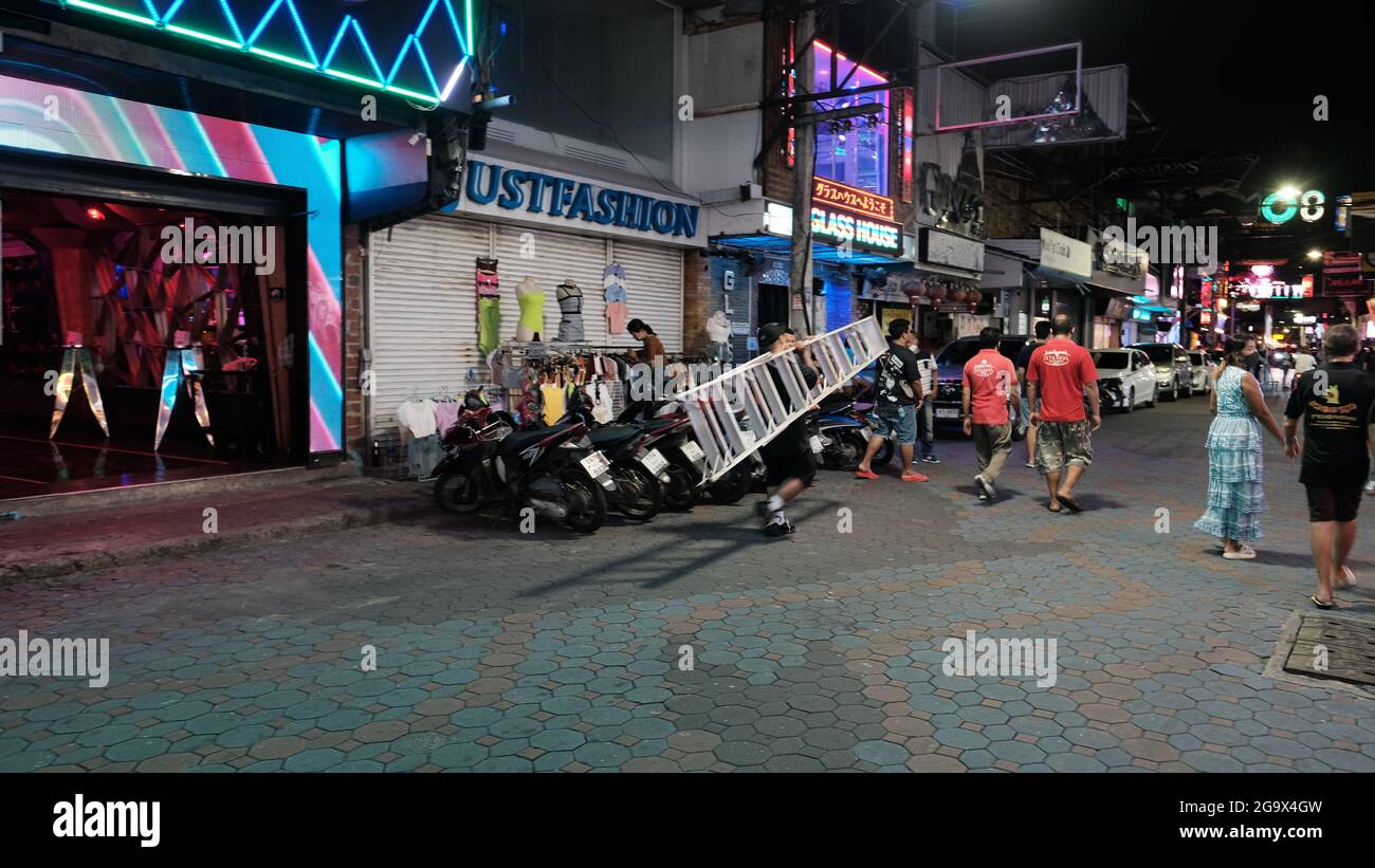 Walking Street Reopening First Night after First Pandemic Lockdown ...