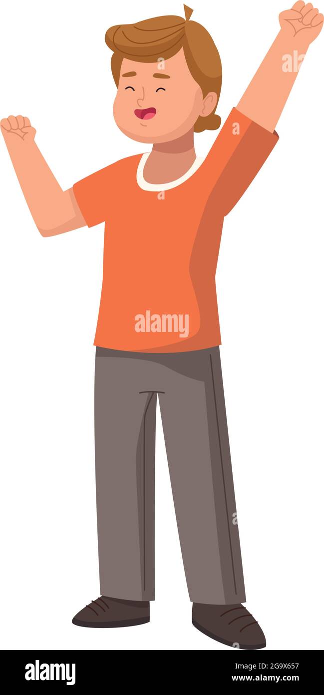 He is wearing an orange shirt Stock Vector Images - Alamy