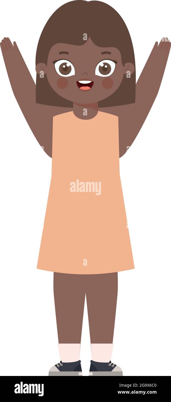 cheerful young girl Stock Vector Image & Art - Alamy