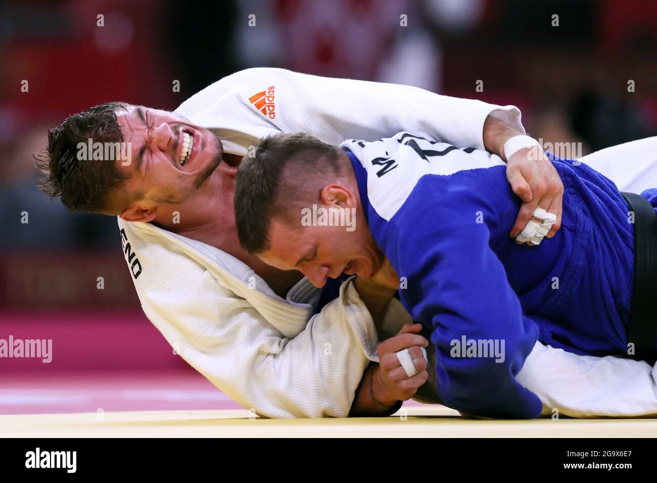 TOKYO, 28-07-2021, Nippon Budokan, Tokyo 2020 Olympic Games, Judo -90kg men. Noel van ’t End (L ...