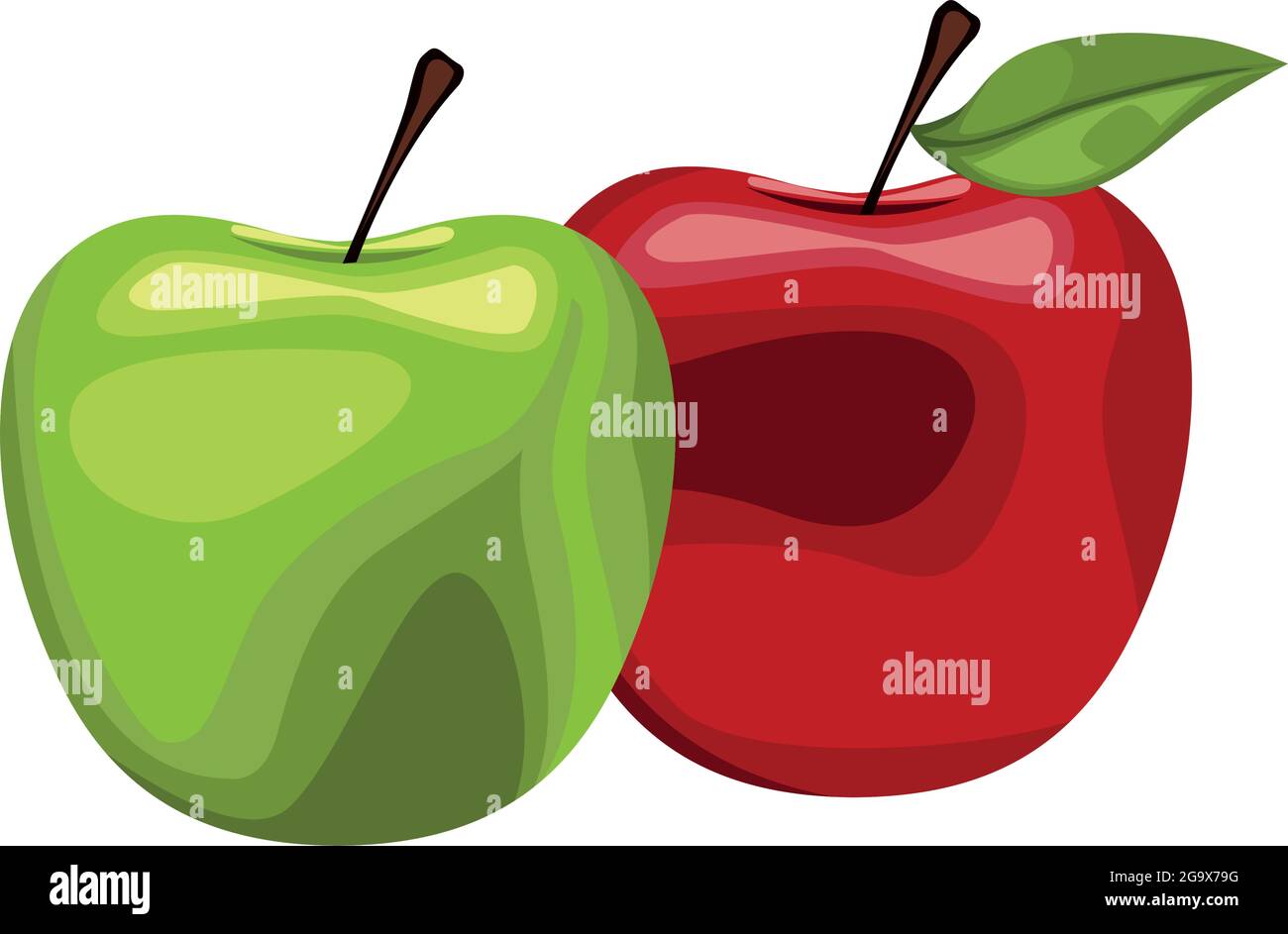 fresh apples fruits Stock Vector Image & Art - Alamy