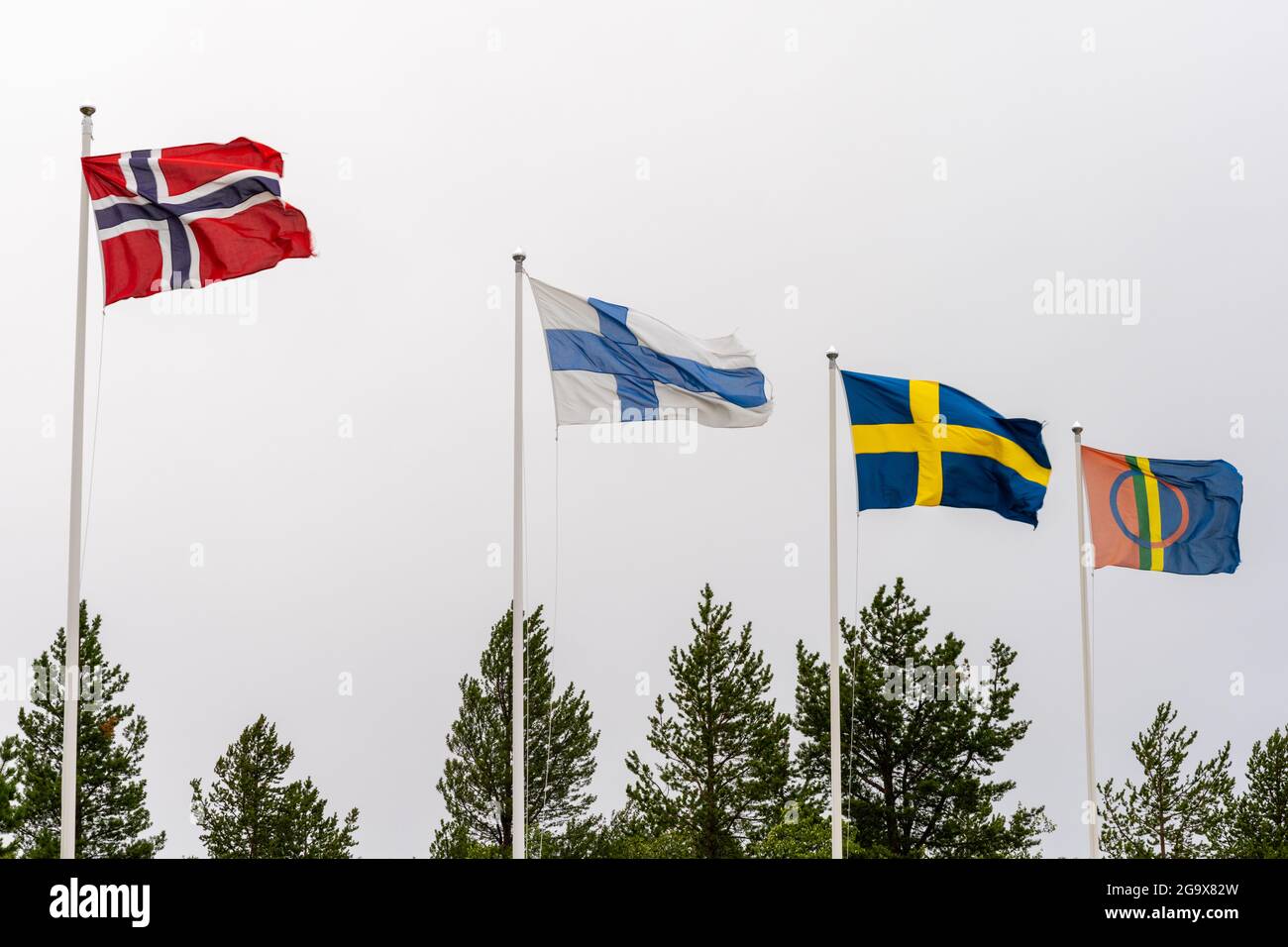 Sami lappland lapland flag hi-res stock photography and images - Alamy