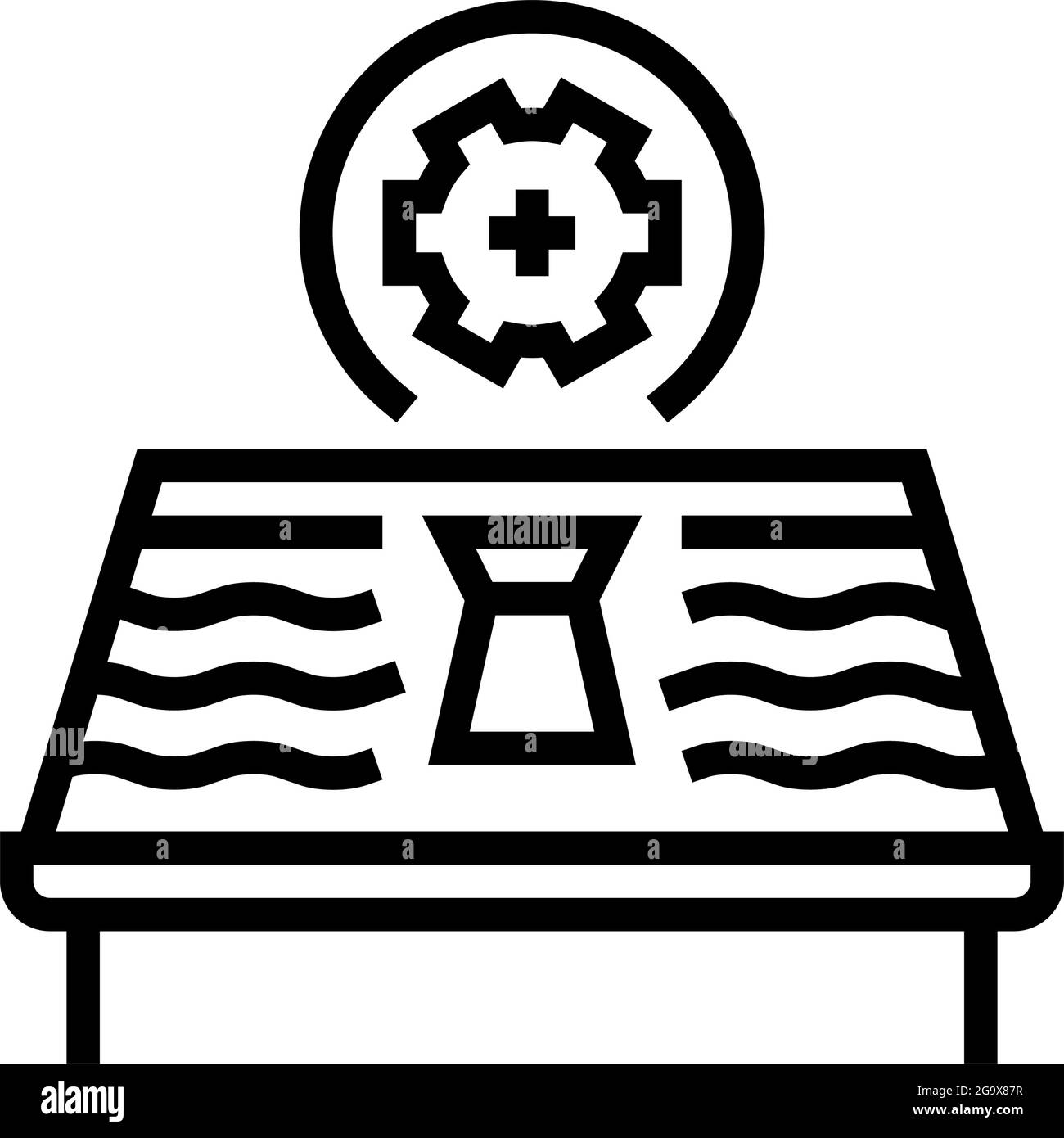 Roof installation line icon Stock Vector Images - Alamy