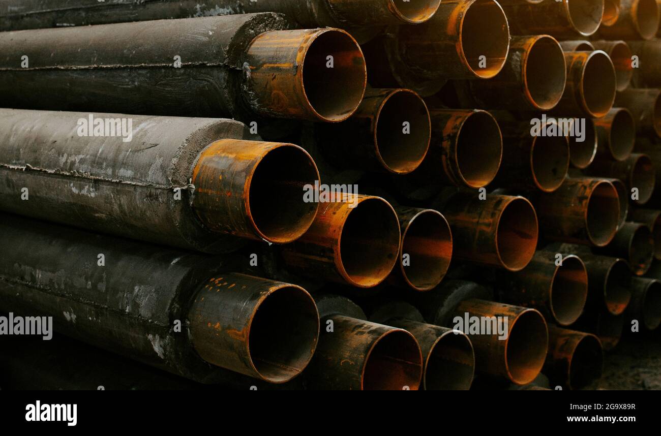 Factory, for the production of insulation for pipes Stock Photo - Alamy