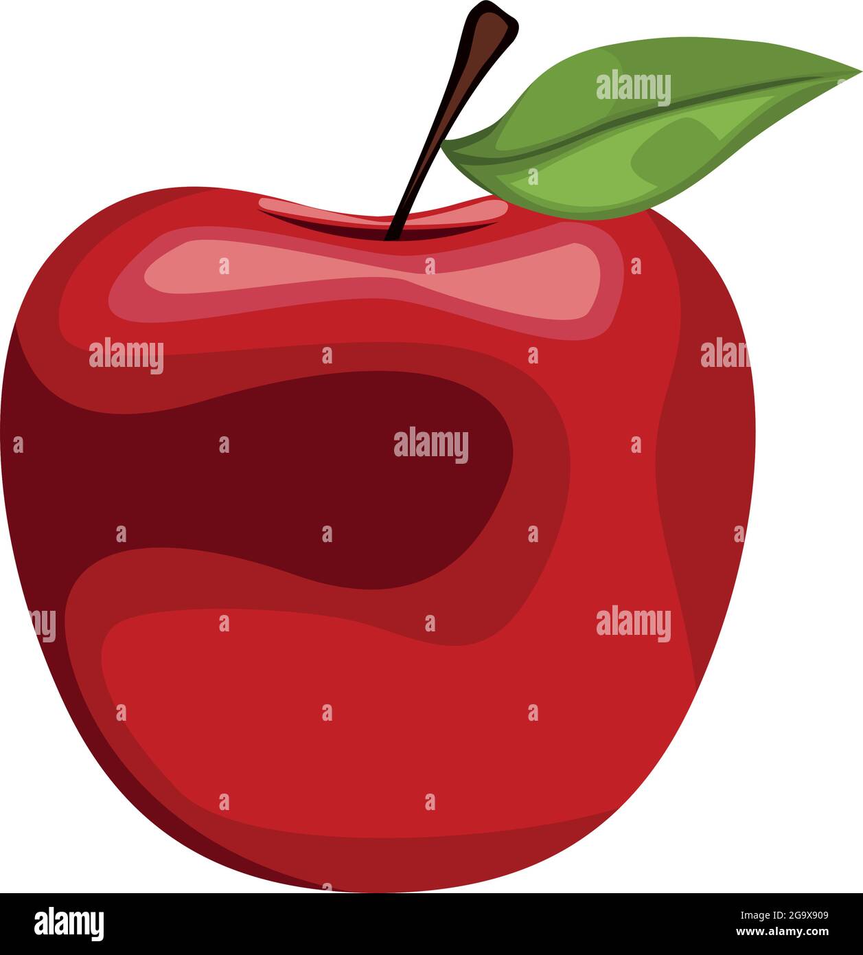 red apple fruit Stock Vector Image & Art - Alamy