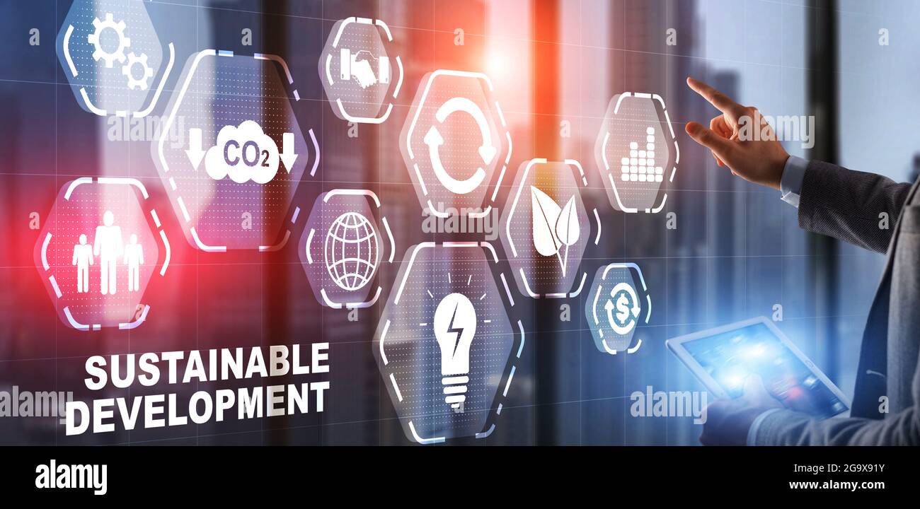 SDG. Business Technology concept. Sustainable Development Goals Stock ...