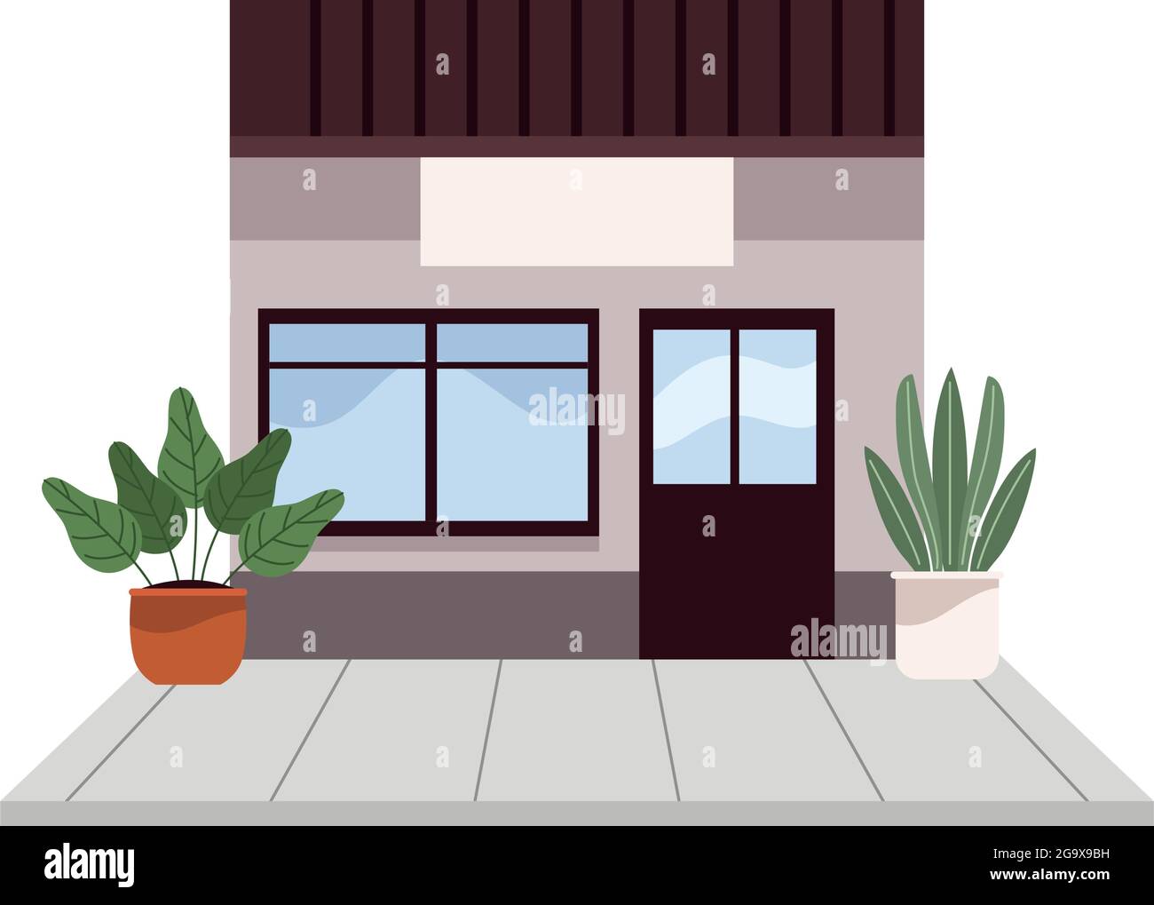 gray facade building Stock Vector Image & Art - Alamy