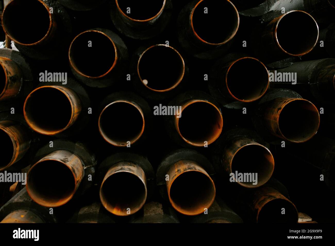 Factory, for the production of insulation for pipes Stock Photo - Alamy