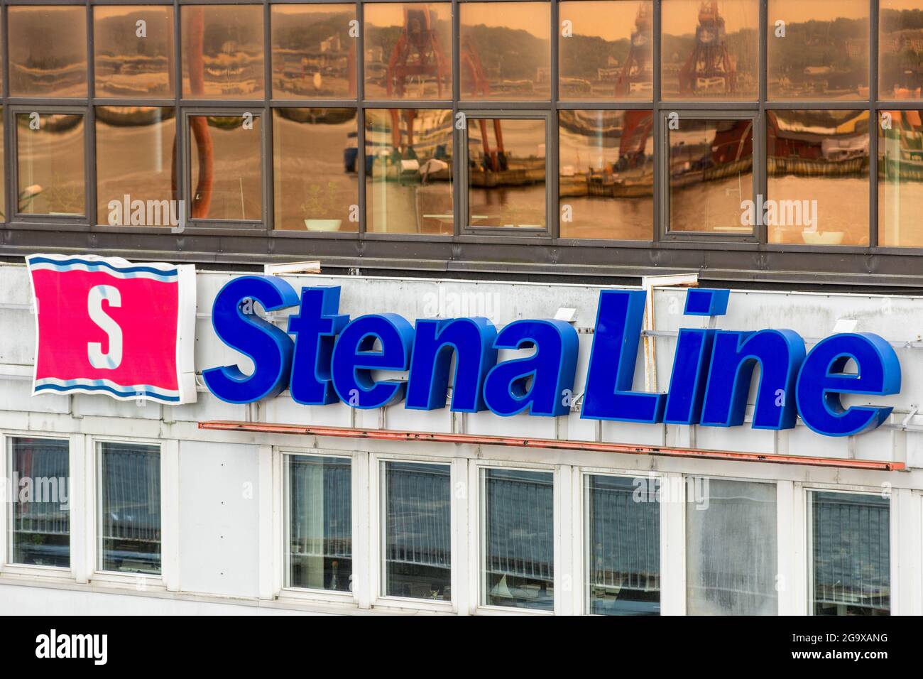 Stena Line logo seen at the Gothenburg Ferry Terminal. Stena Line is a ...