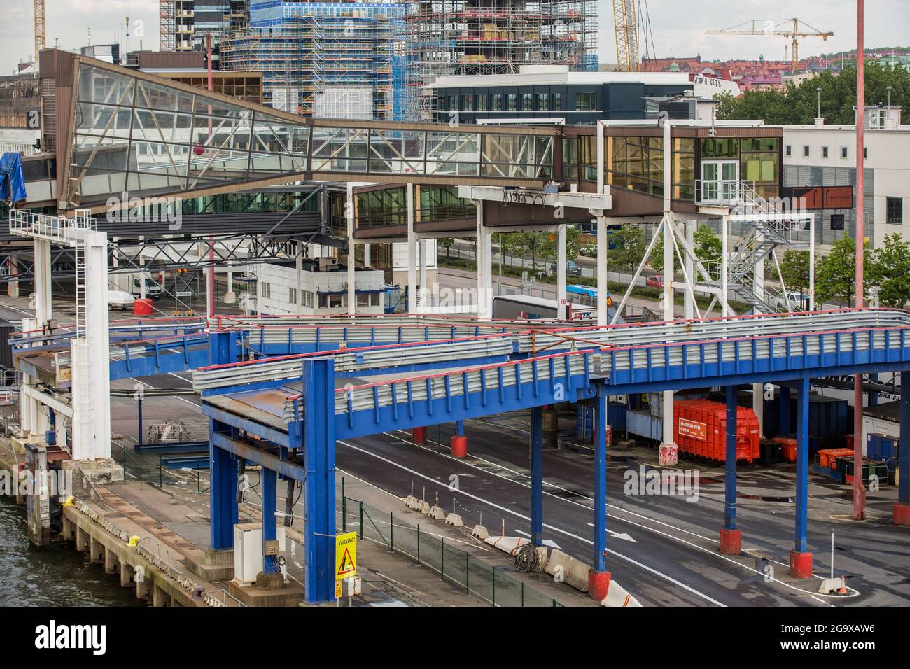 A view of the Gothenburg Ferry Terminal. With four Ro-Ro terminals, the ...