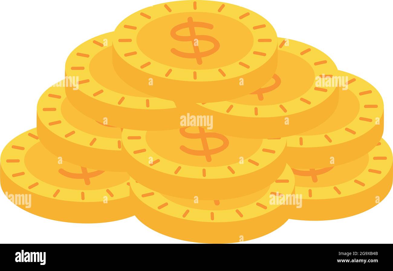 Bundle gold coins dollar Cut Out Stock Images & Pictures - Alamy