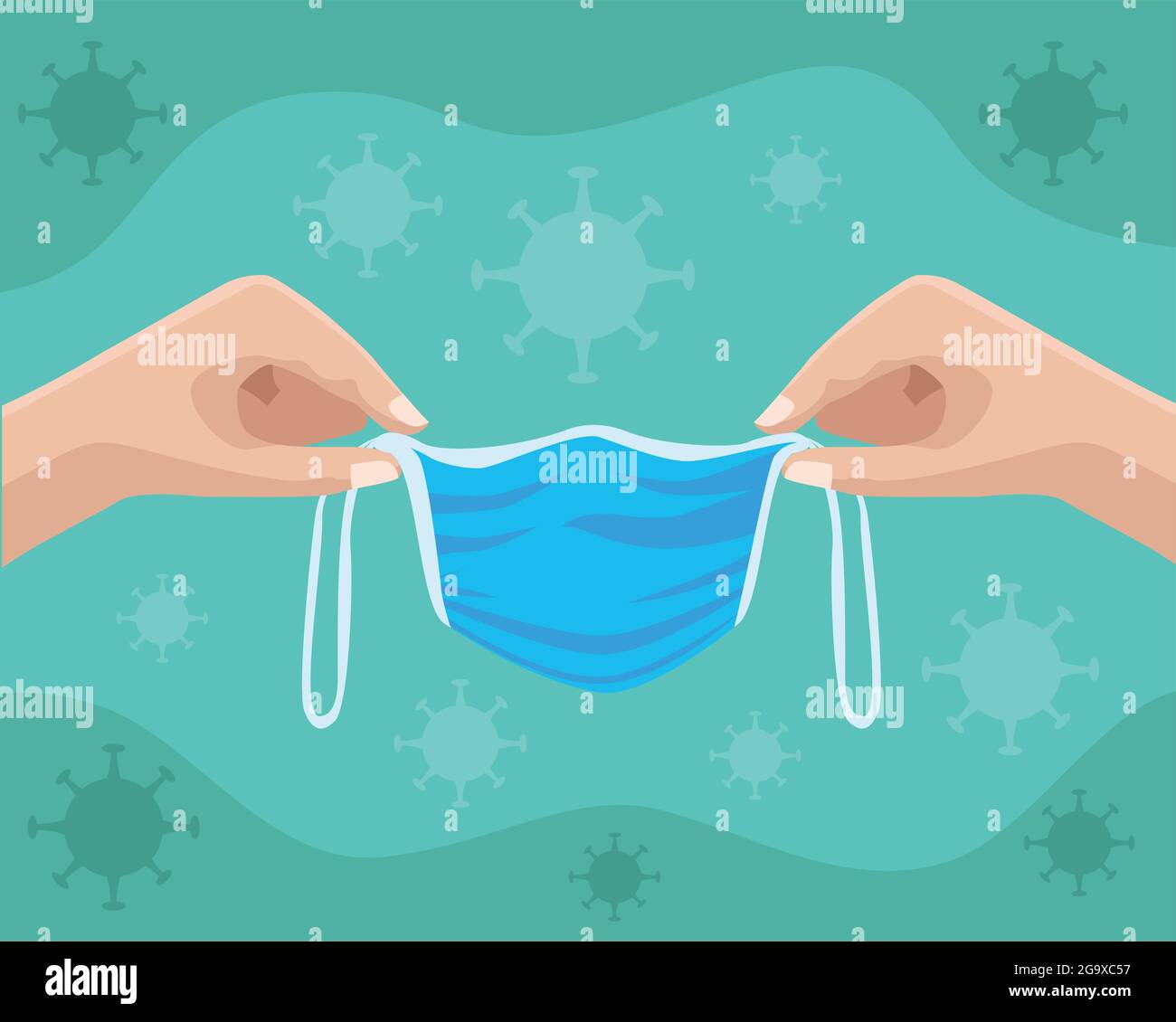 hands holding mask Stock Vector Image & Art - Alamy