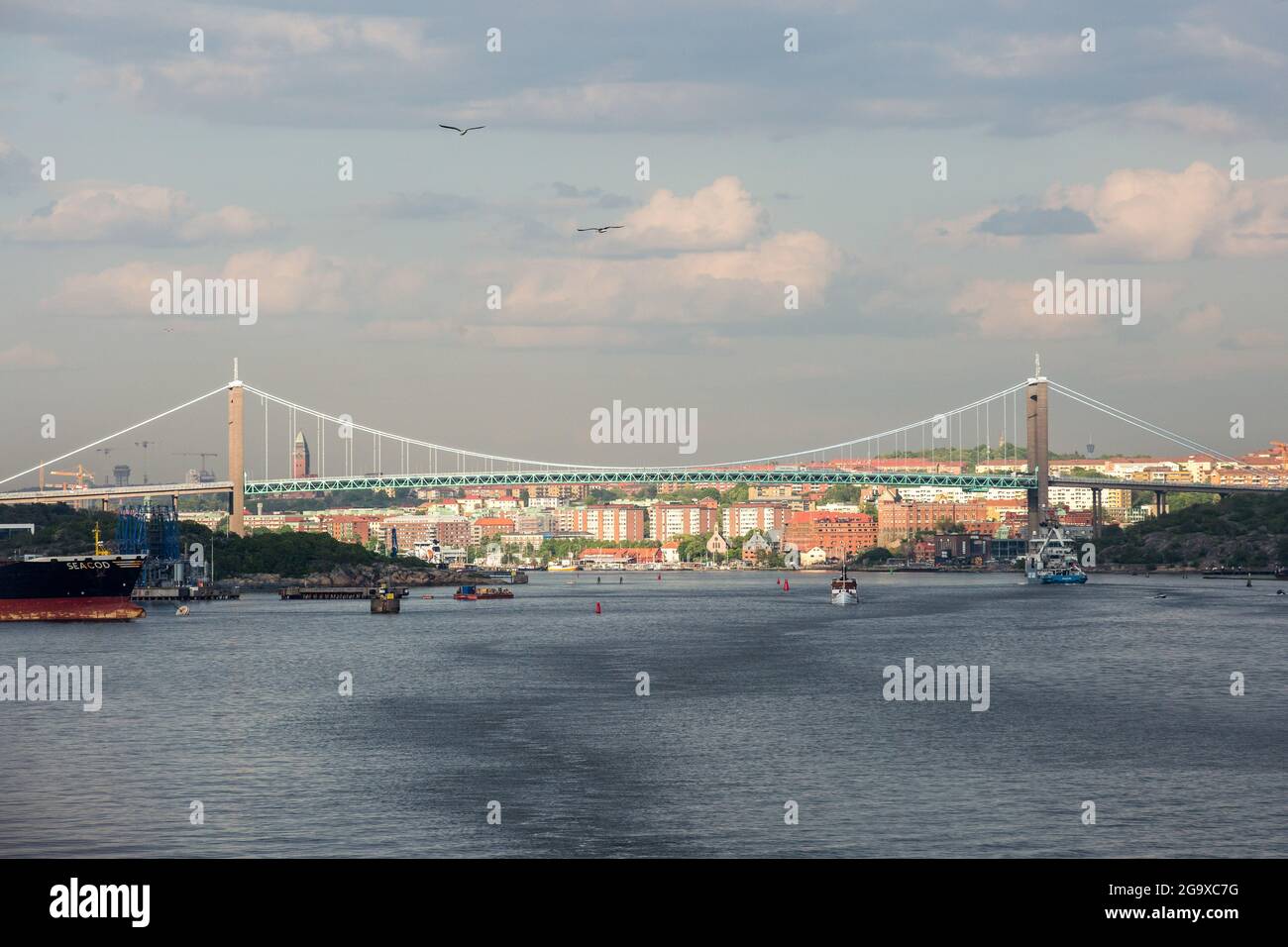 Gothenburg, Sweden. 02nd June, 2021. A view of the Alvsborg Bridge ...