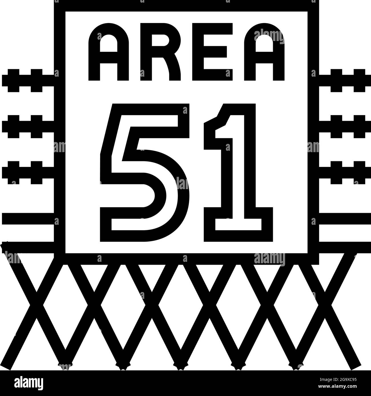 experimental area 51 line icon vector illustration Stock Vector Image ...