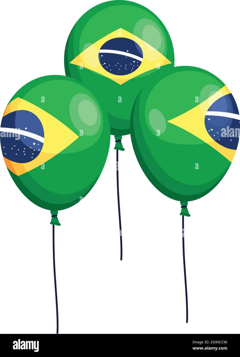 brazil flag in balloons Stock Vector Image & Art - Alamy