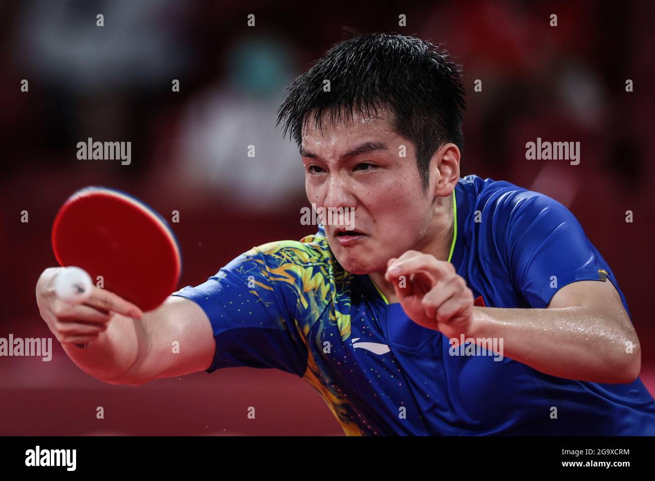 Tokyo, Japan. 28th July, 2021. Fan Zhendong of China competes during ...
