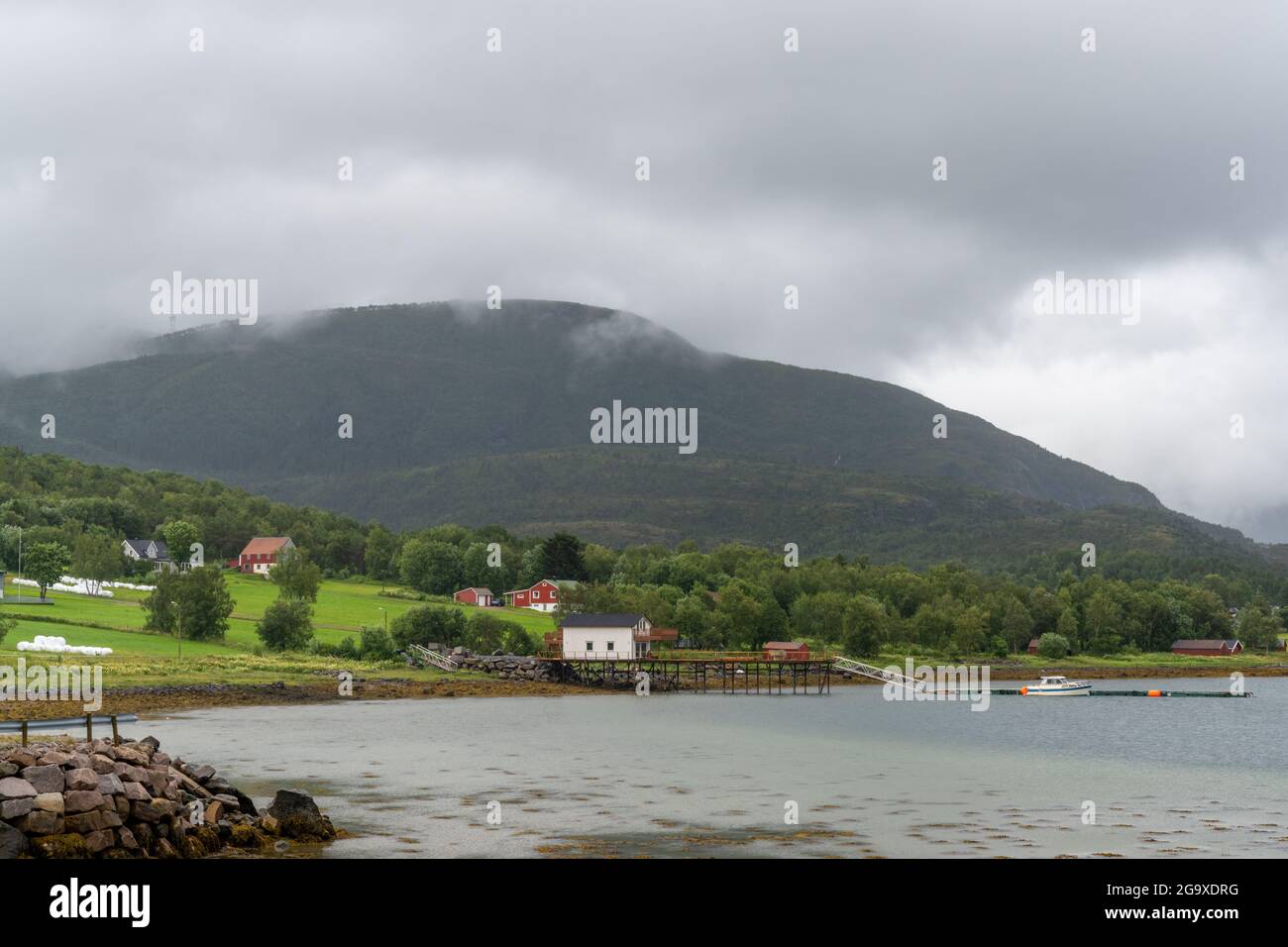 Halsa, Norway - 18 July, 2021: the hamlet of Levang on the Helgeland ...