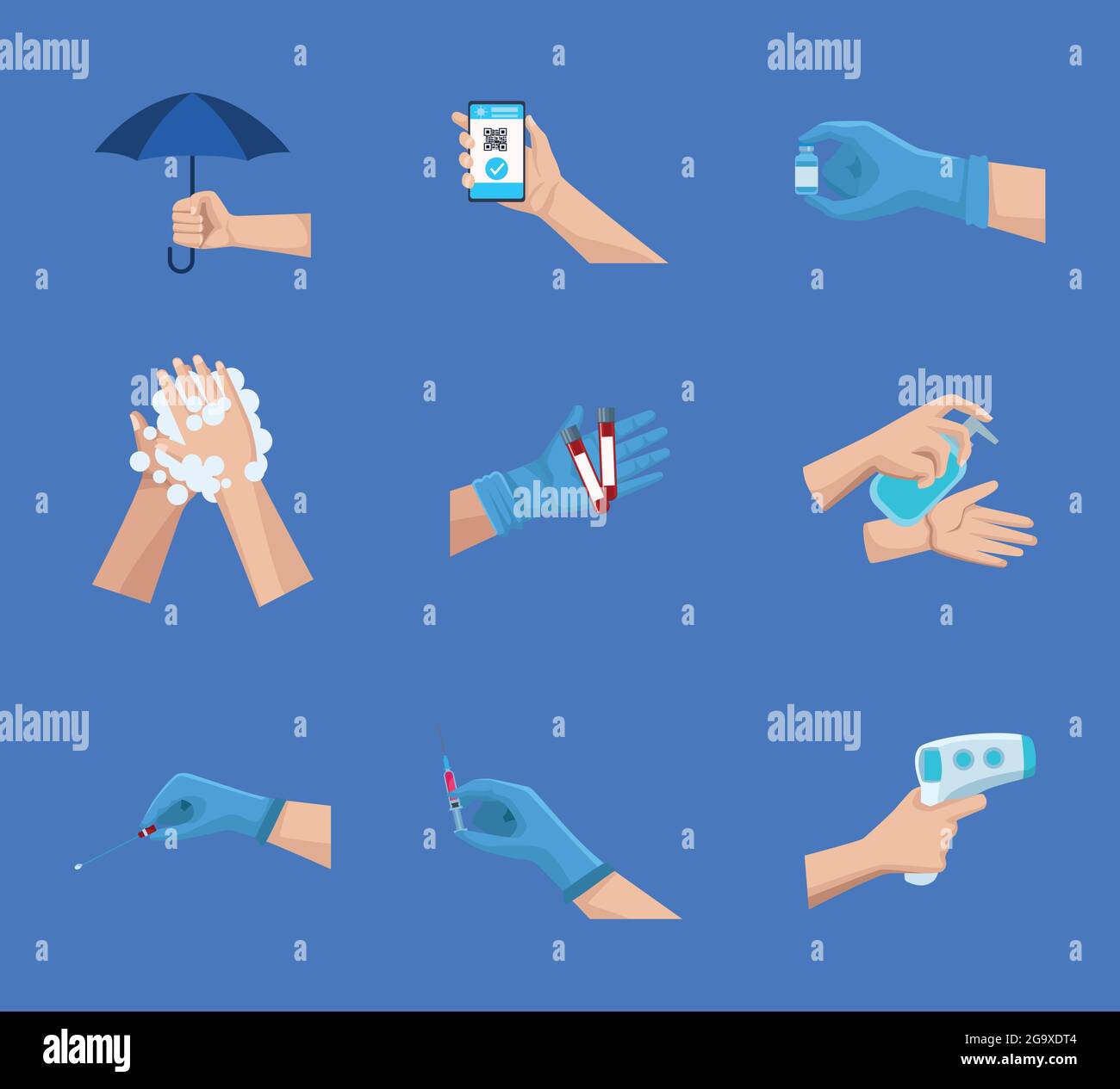 covid 19 virus testing icon set Stock Vector Image & Art - Alamy