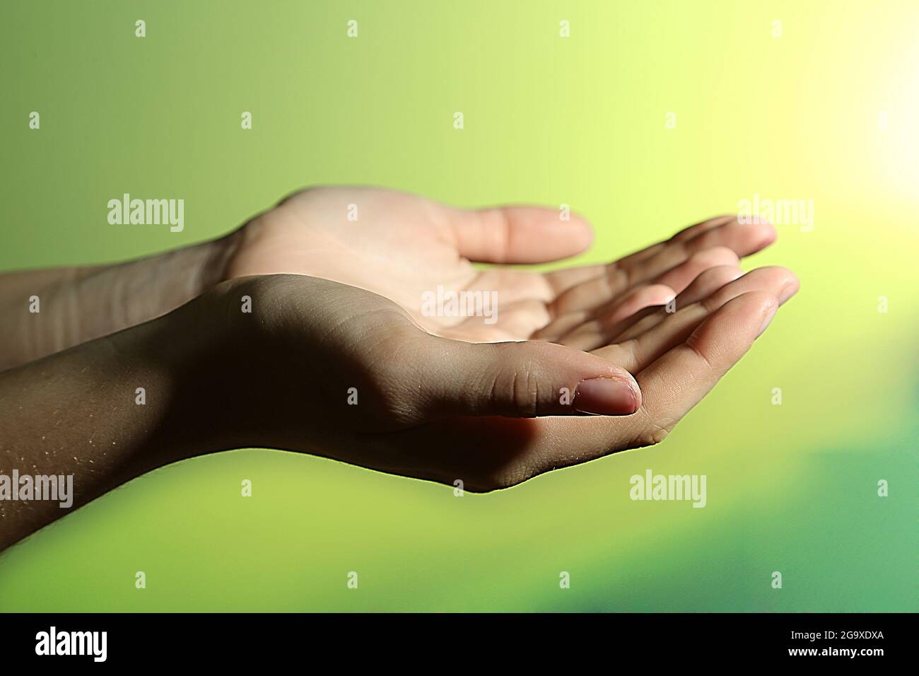 Female hand on colorful background Stock Photo - Alamy