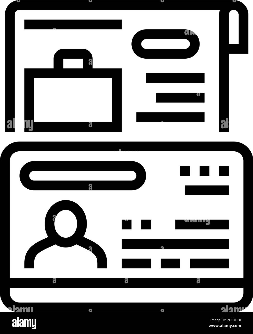 Transit visa line icon Cut Out Stock Images & Pictures - Alamy