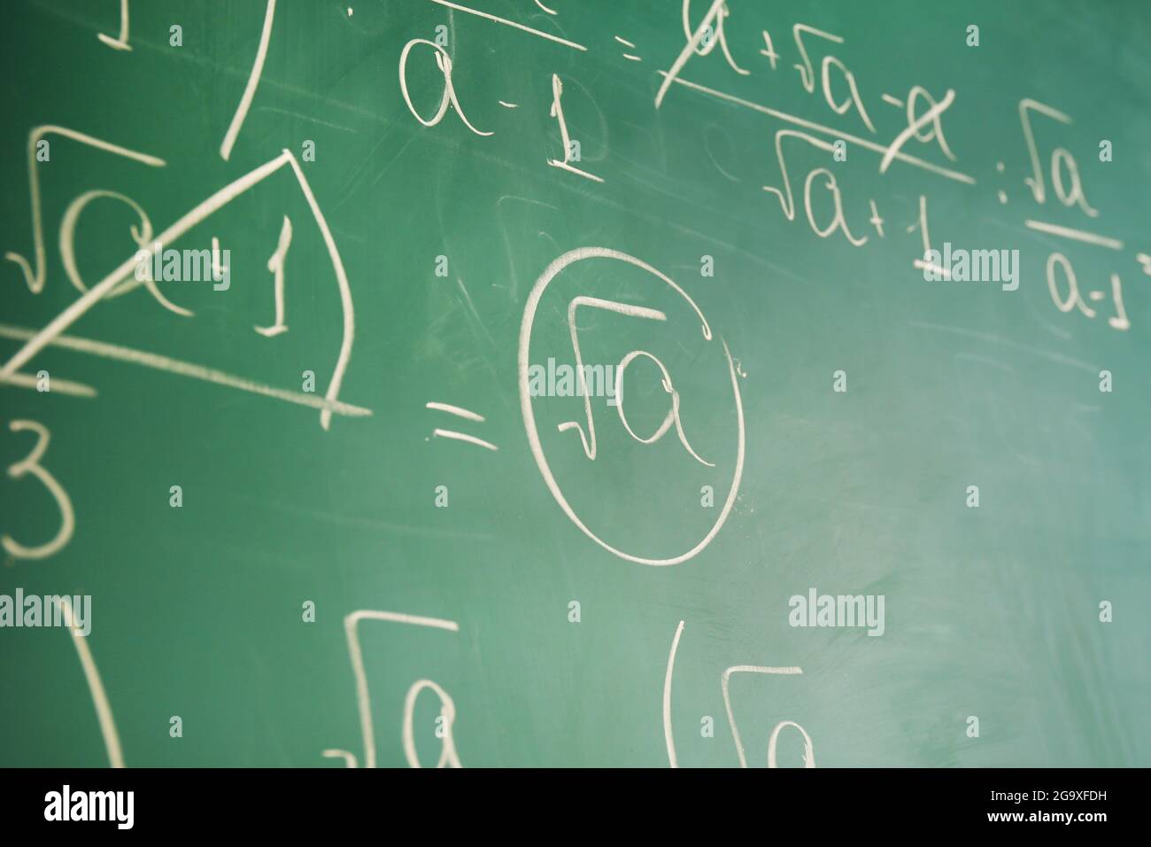 Mathematics formulas on blackboard background Stock Photo - Alamy