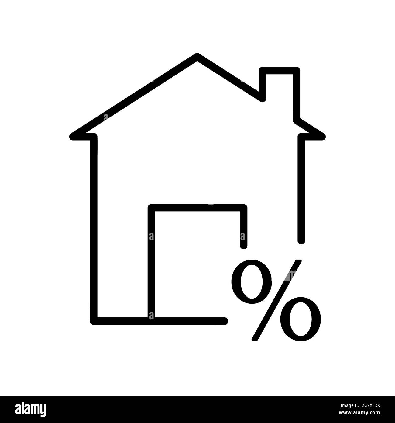 Discount icon. Offer pictogram for web. Line stroke. Percentage tag ...