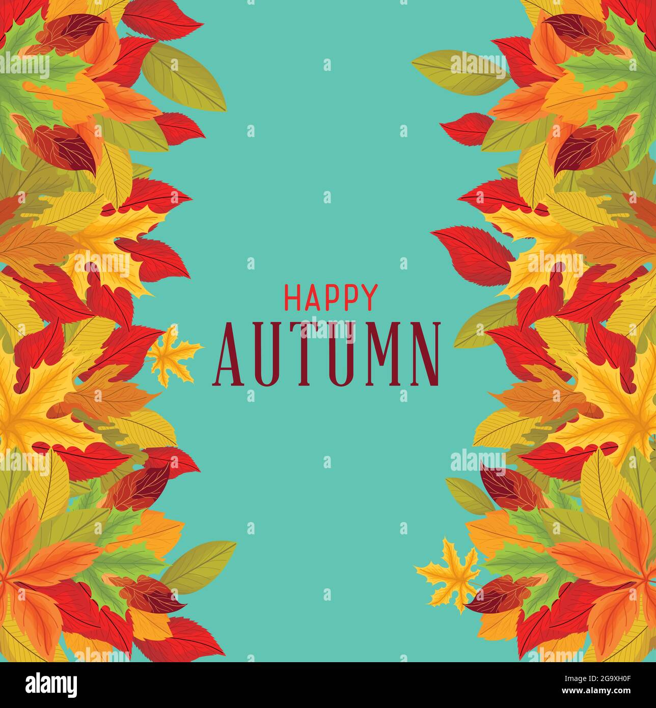 happy autumn poster Stock Vector Image & Art - Alamy