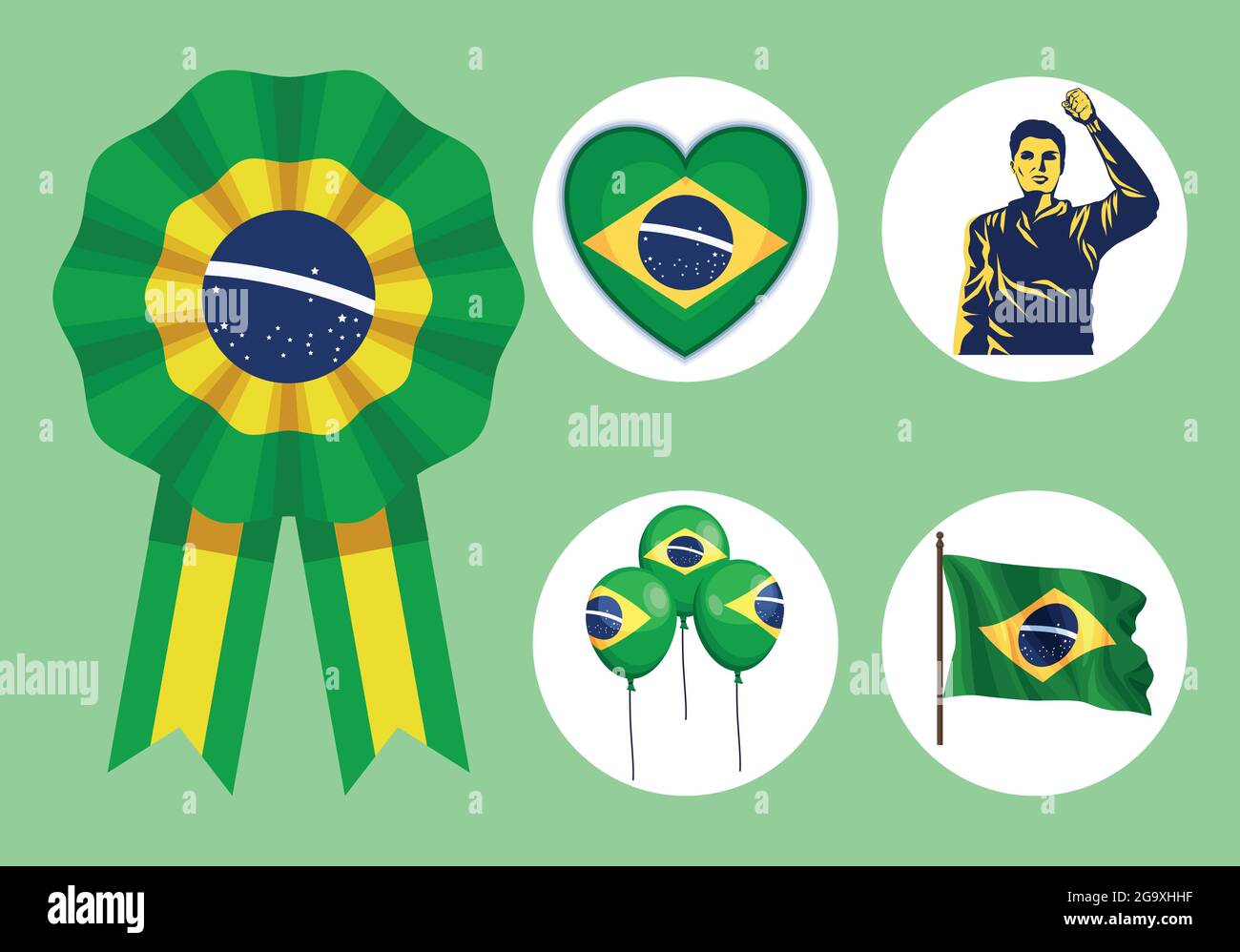 five brazil independence icons Stock Vector Image & Art - Alamy