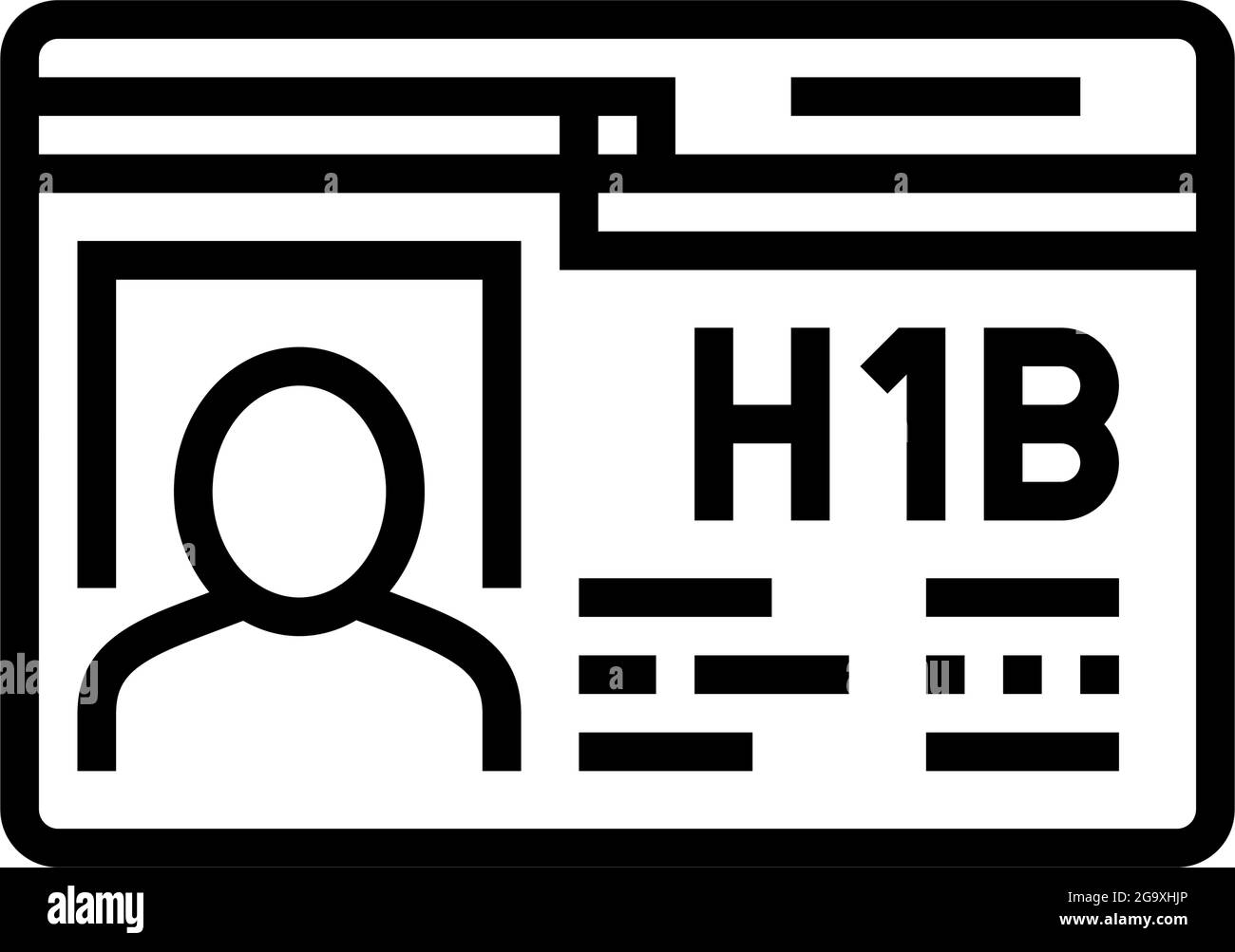 h-1b visa line icon vector illustration Stock Vector Image & Art - Alamy