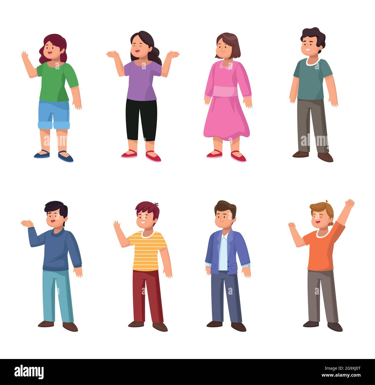 Eight young Stock Vector Images - Alamy