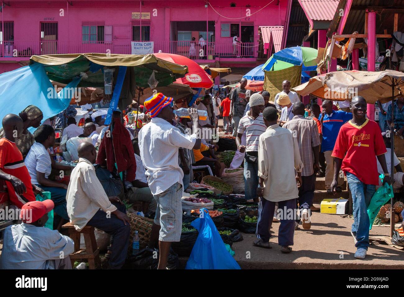 Kampala, Uganda - august 2008 - local Nakasero market in Kampala uganda ...